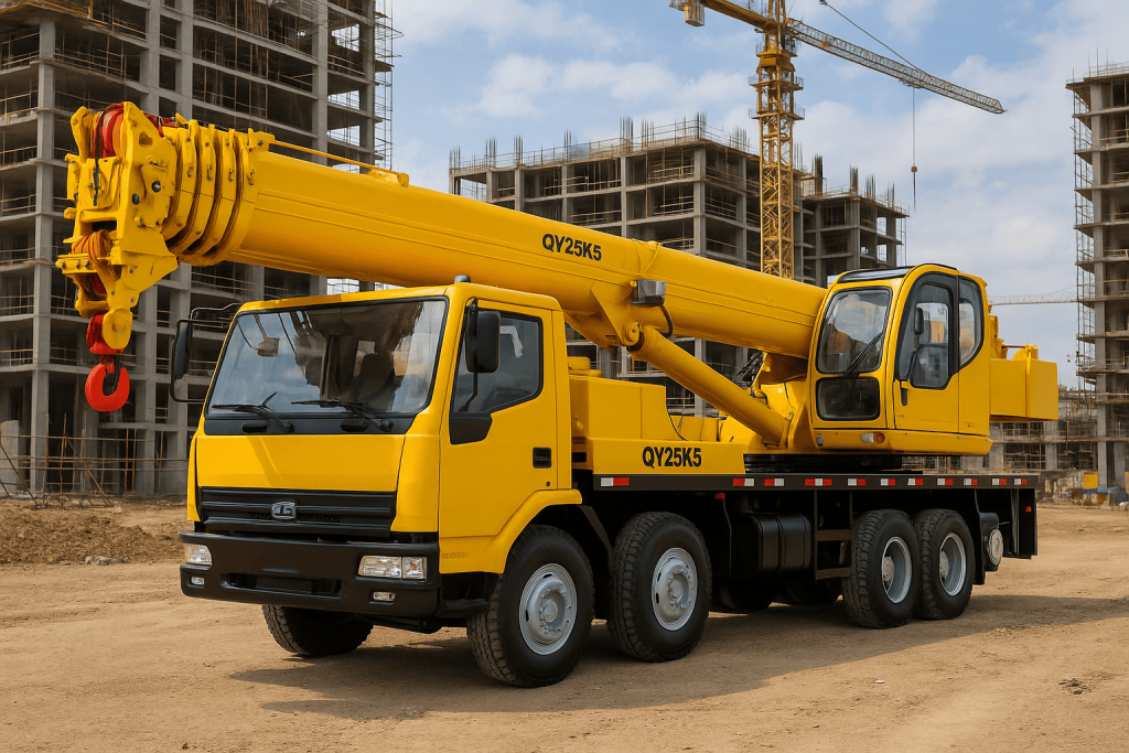 Como o guindaste QY35K facilita operações de construção e movimentação ...